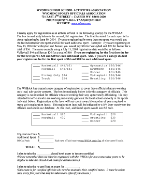 Fillable Online whsaa OFFICIALS APPLICATION.doc - whsaa Fax Email Print ...