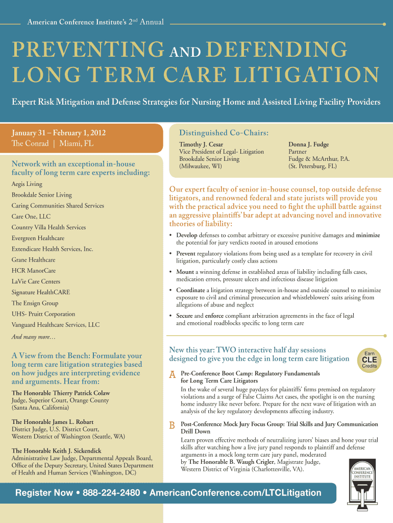 Fillable Online Preventing And Defending Long Term Care Litigation fillable-online-preventing-and-defending-long-term-care-litigation