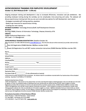 Fillable Online Asynchronous training for employee development ...
