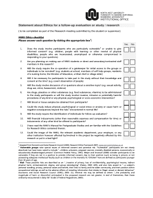 Fillable Online Research Ethics Checklist Fax Email Print - pdfFiller