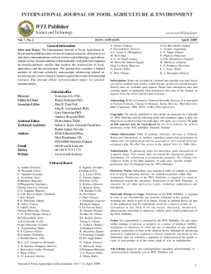 Fillable Online animal science, human nutrition or human health, with particular emphasis Fax ...