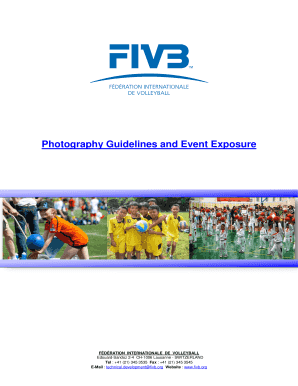 Fillable Online fivb Photography Guidelines and Event Exposure - Fivb ...