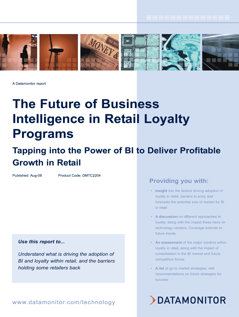 Fillable Online A Datamonitor report The Future of Business ...