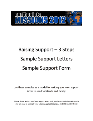 Fillable Online i b5z Raising Support 3 Steps Sample Support Letters ...