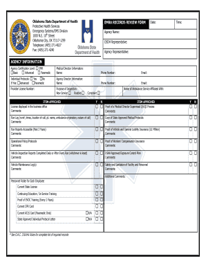 Fillable Online Records Review - State of Oklahoma Website - ok Fax ...