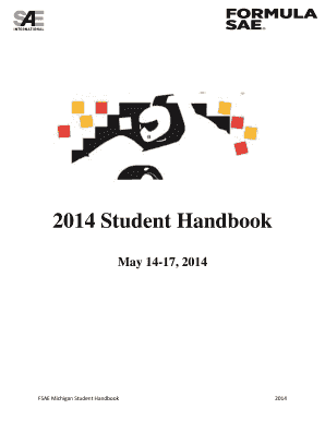 Fillable Online students sae B2014b Student Handbook - Students - SAE ...