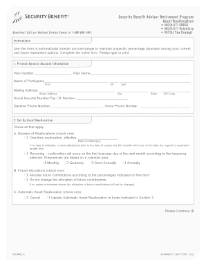 Fillable Online 403(b) - Security Benefit Fax Email Print - pdfFiller