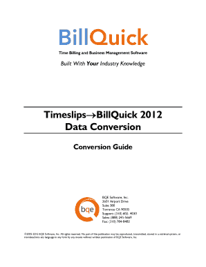 Fillable Online bqesoftware Time Billing and Business Management ...