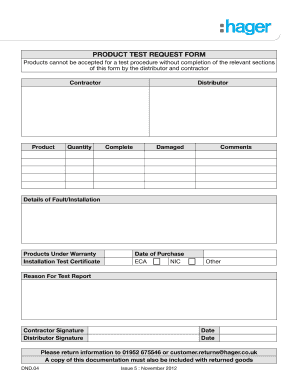 Fillable Online Appendix 2 - Faulty product return request form ...