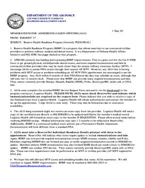 Fillable Online Introduction to RHRPand Service Request Form - TexasALO ...