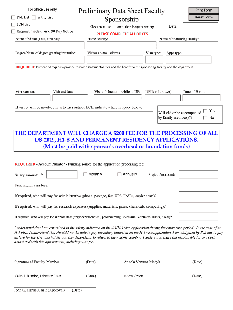 Fillable Online old ece ufl Blank Preliminary Data Sheet - ECE-UF Home ...