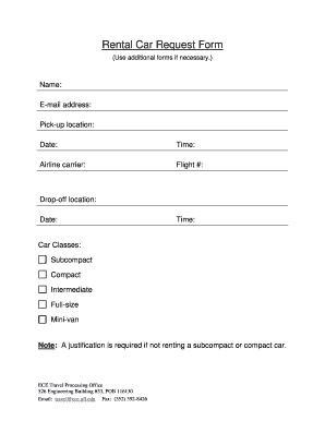 Fillable Online old ece ufl Rental Car Request Form - ECE-UF Home Page ...