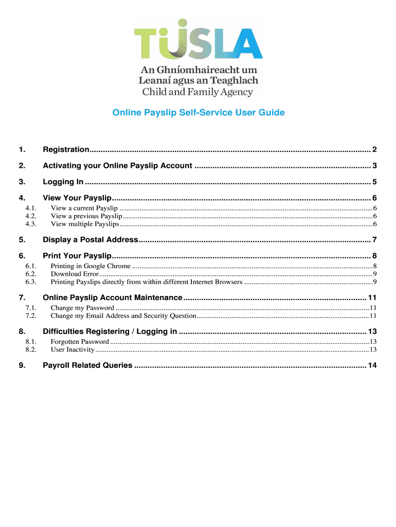 Fillable Online tusla online payslip Fax Email Print - pdfFiller