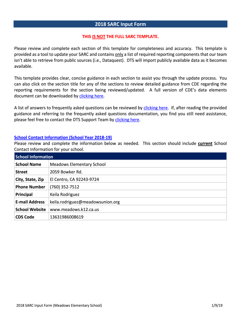 Fillable Online SARC Input Form Fax Email Print - pdfFiller