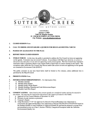 Fillable Online CLOSED SESSION-None Fax Email Print - pdfFiller