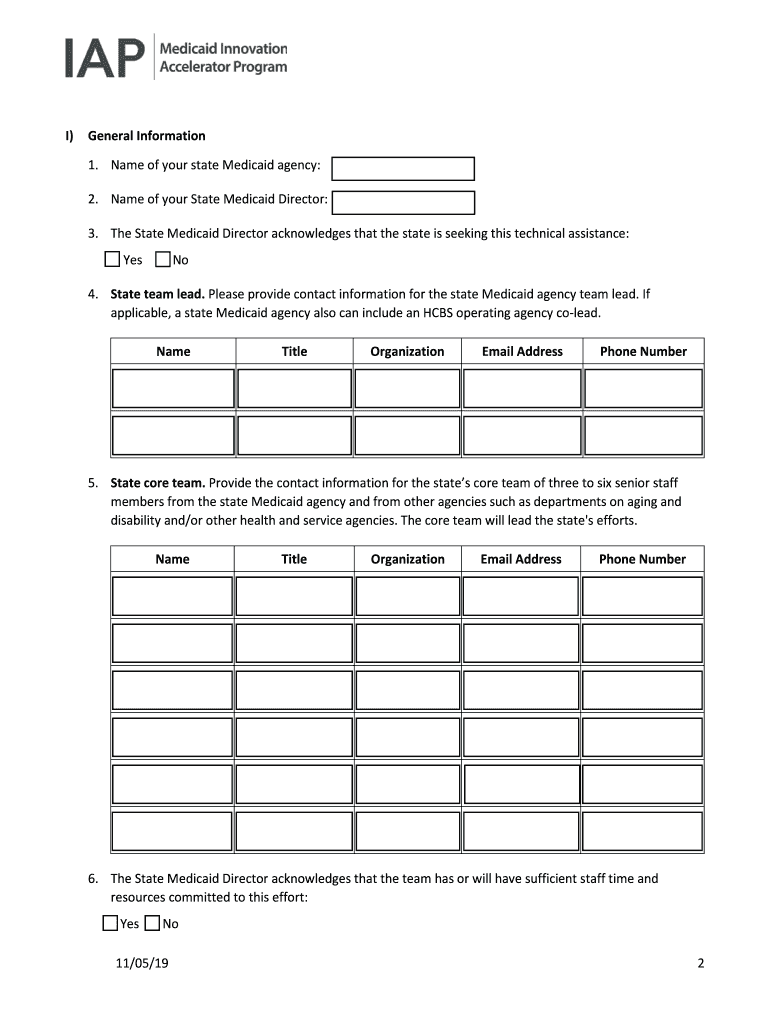 Fillable Online IAP Value Based Payment for Home and Community Based ...