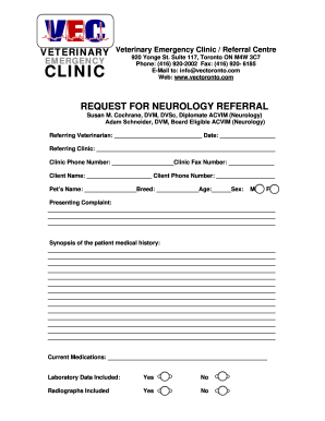 Fillable Online REQUEST FOR NEUROLOGY REFERRAL Fax Email Print - pdfFiller