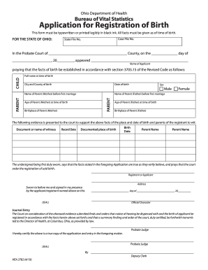 Fillable Online INSTRUCTIONS FOR REGISTRATION OF BIRTH RECORD Fax Email ...