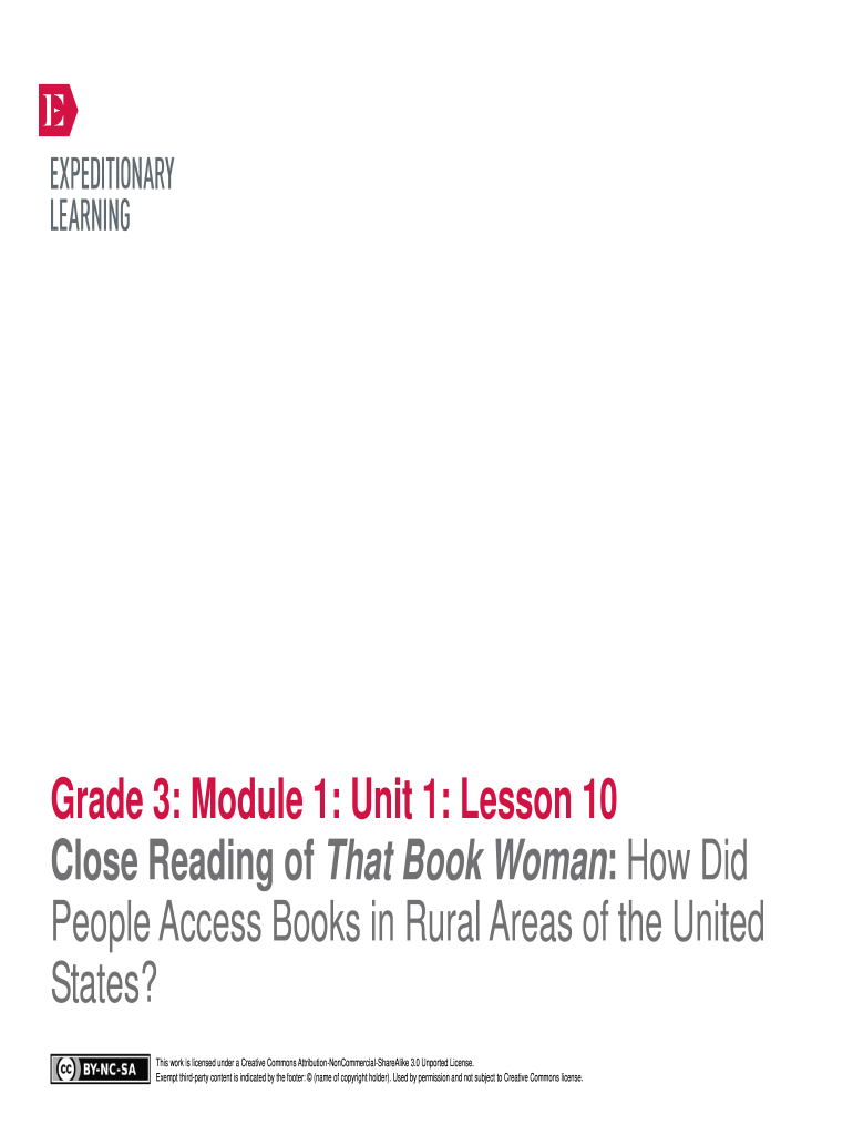Fillable Online Grade 3: Module 1: Unit 1: Lesson 10 Fax Email Print ...