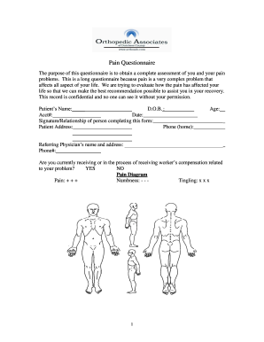 Fillable Online Short-form McGill Pain Questionnaire - Physiopedia Fax ...