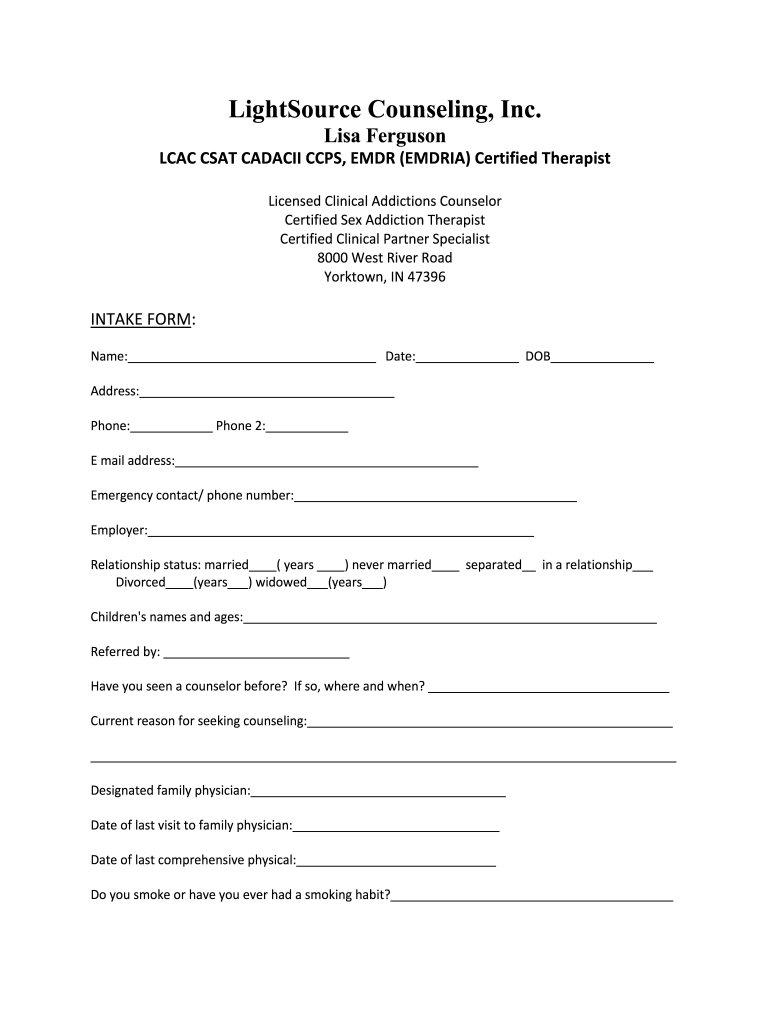 Fillable Online 2020-Intake-Form- (1) Fax Email Print - pdfFiller