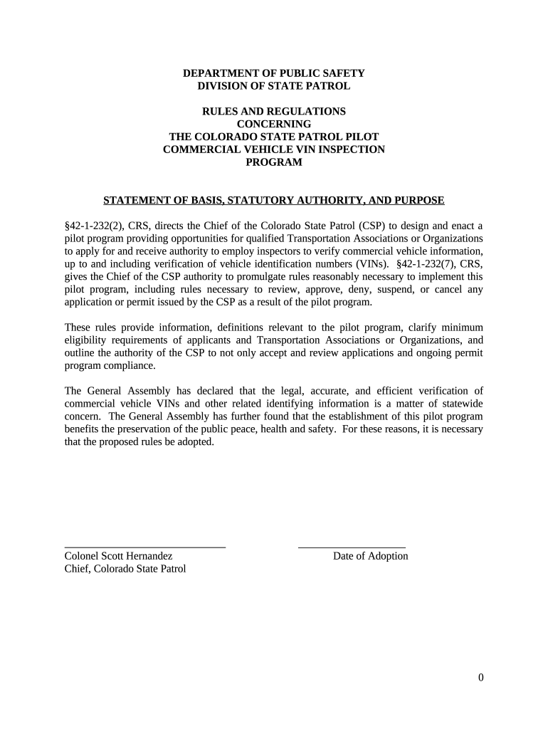 COMMERCIAL VEHICLE VIN INSPECTION Doc Template | pdfFiller