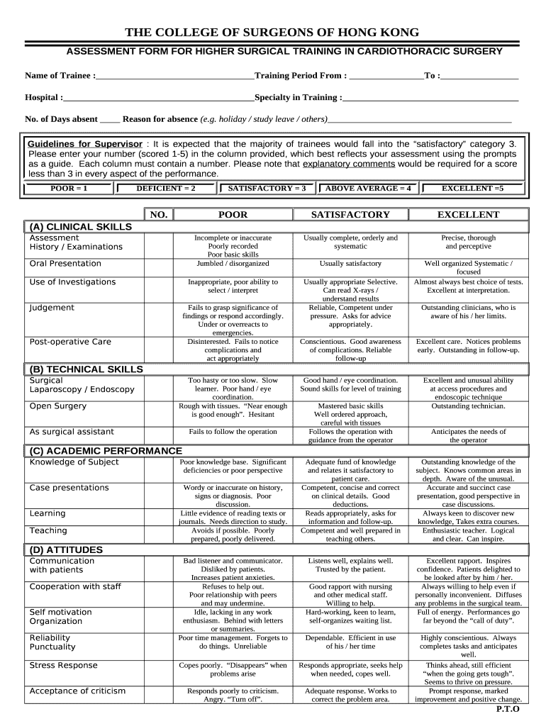 RACS ADVANCED TRAINEE IN GENERAL SURGERY ASSESSMENT Doc Template ...