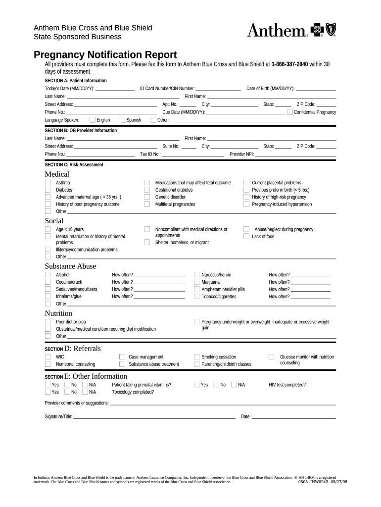 Member Claim - Anthem Inc. Doc Template | pdfFiller