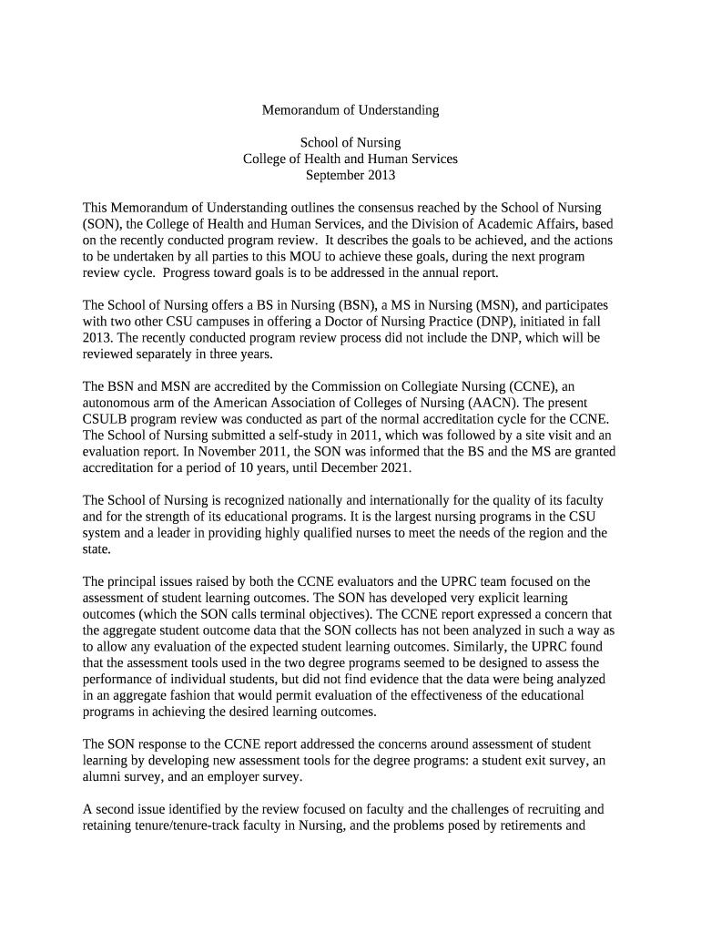 Memorandum of Understanding: School Health Services Doc Template ...