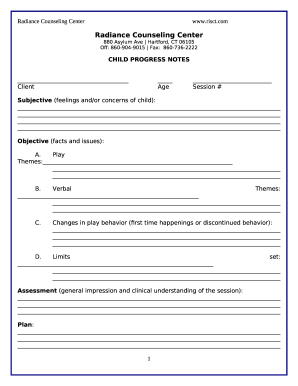 Child Progress Notes Doc Template | pdfFiller