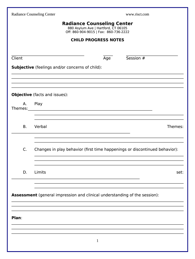 Child Progress Notes Doc Template | pdfFiller