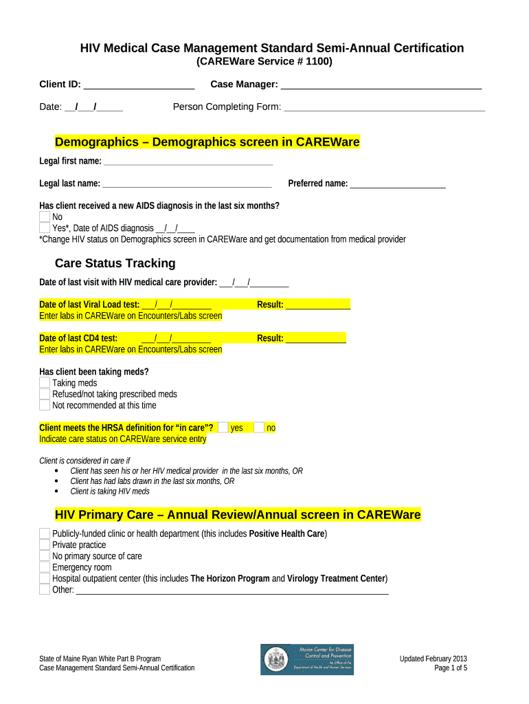 HIV Medical Case Management Service Specifications ... Doc Template ...