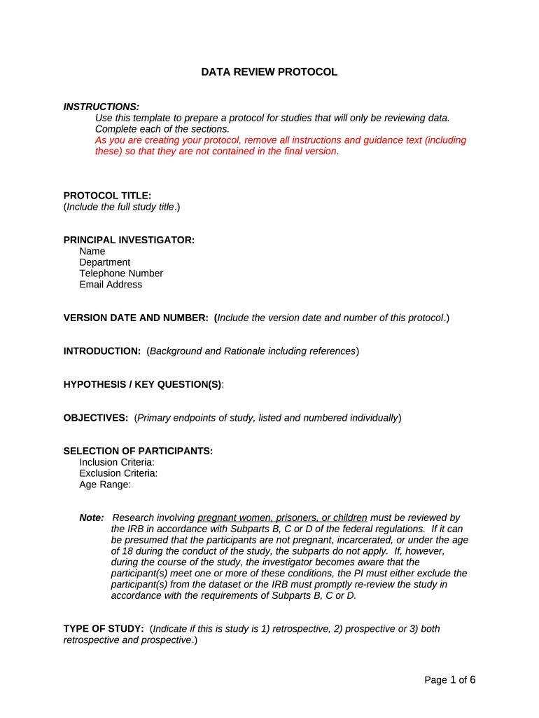 Chart Review Protocol Template The Wright Center Doc Template PdfFiller