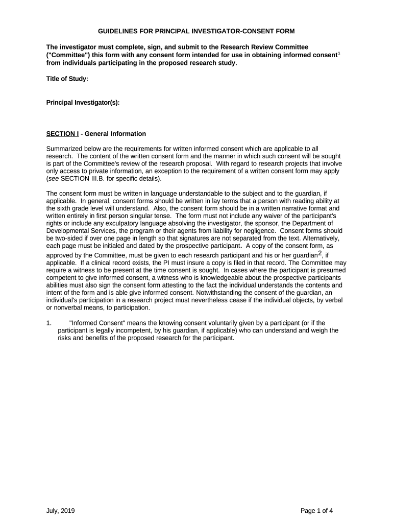 guidelines for principal investigator-consent - Mass.gov Doc Template ...