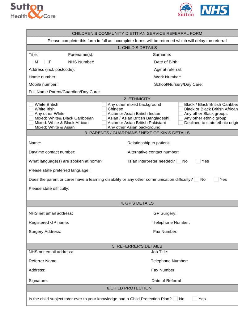 REFERRAL - bhamcommunity.nhs.uk Doc Template | pdfFiller