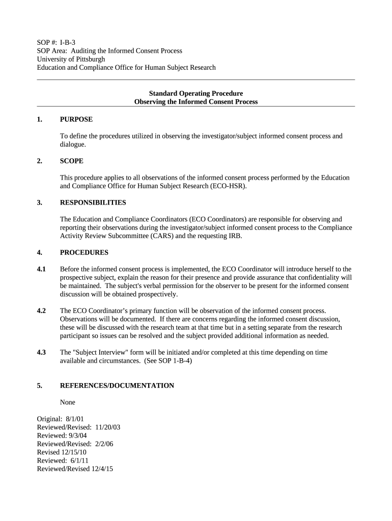 Consent Process and s - irb.pitt.edu - University of ... Doc Template ...