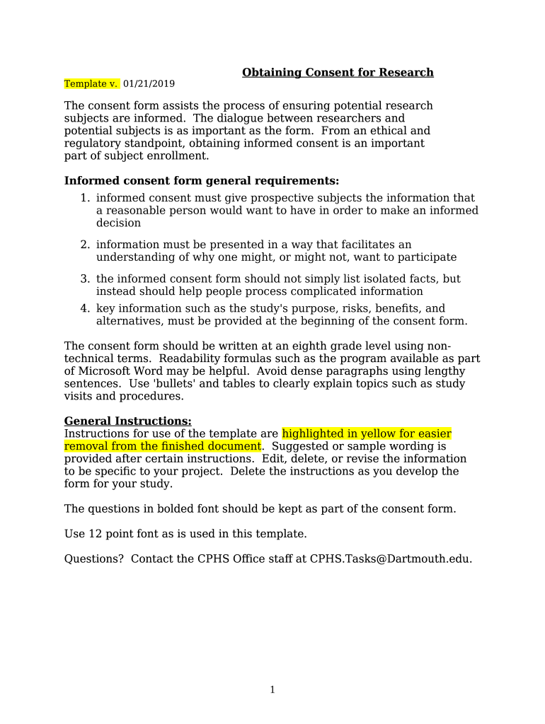 FUTURE BIOMEDICAL RESEARCH CONSENT Doc Template | pdfFiller