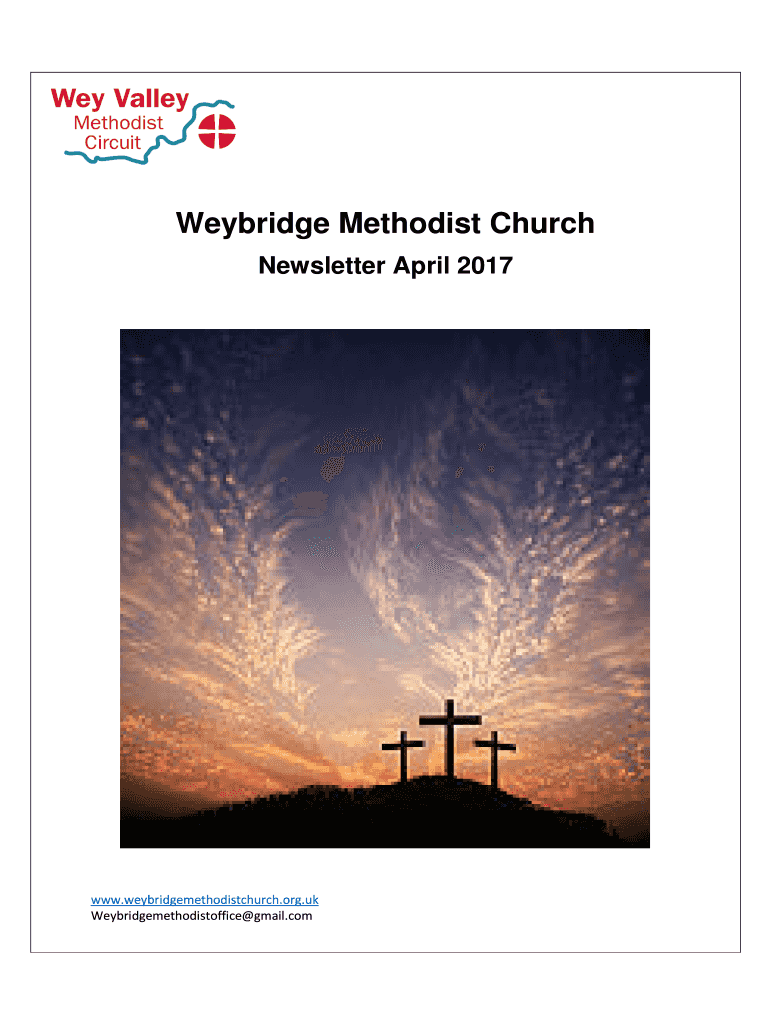 Fillable Online News from the Vestry - Weybridge Methodist Church Fax ...