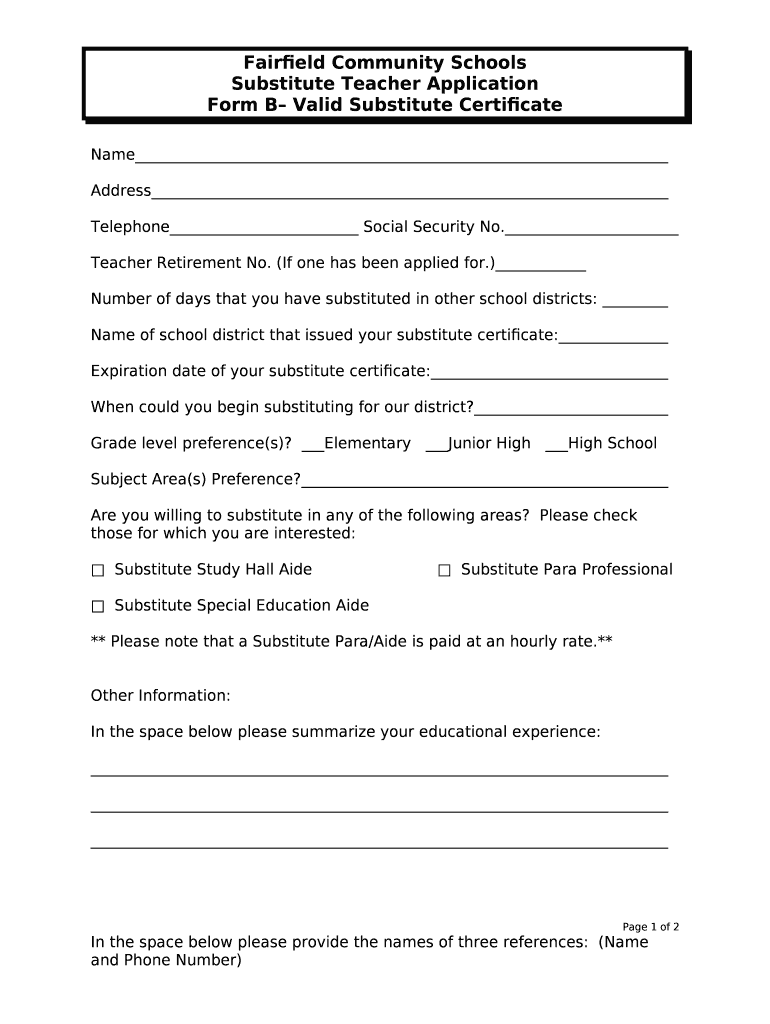 Substitute Teacher Step by Step Instructions - Fairfield County ... Doc ...