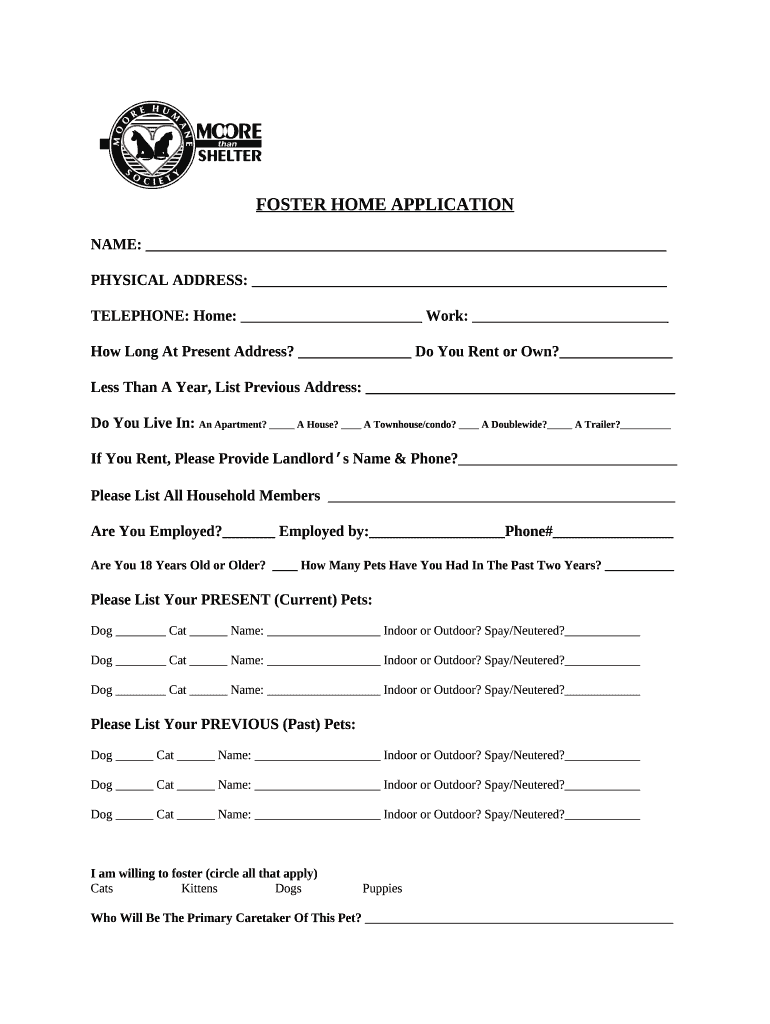 New Horizons Child Placing Agency Application for Foster ... Doc ...