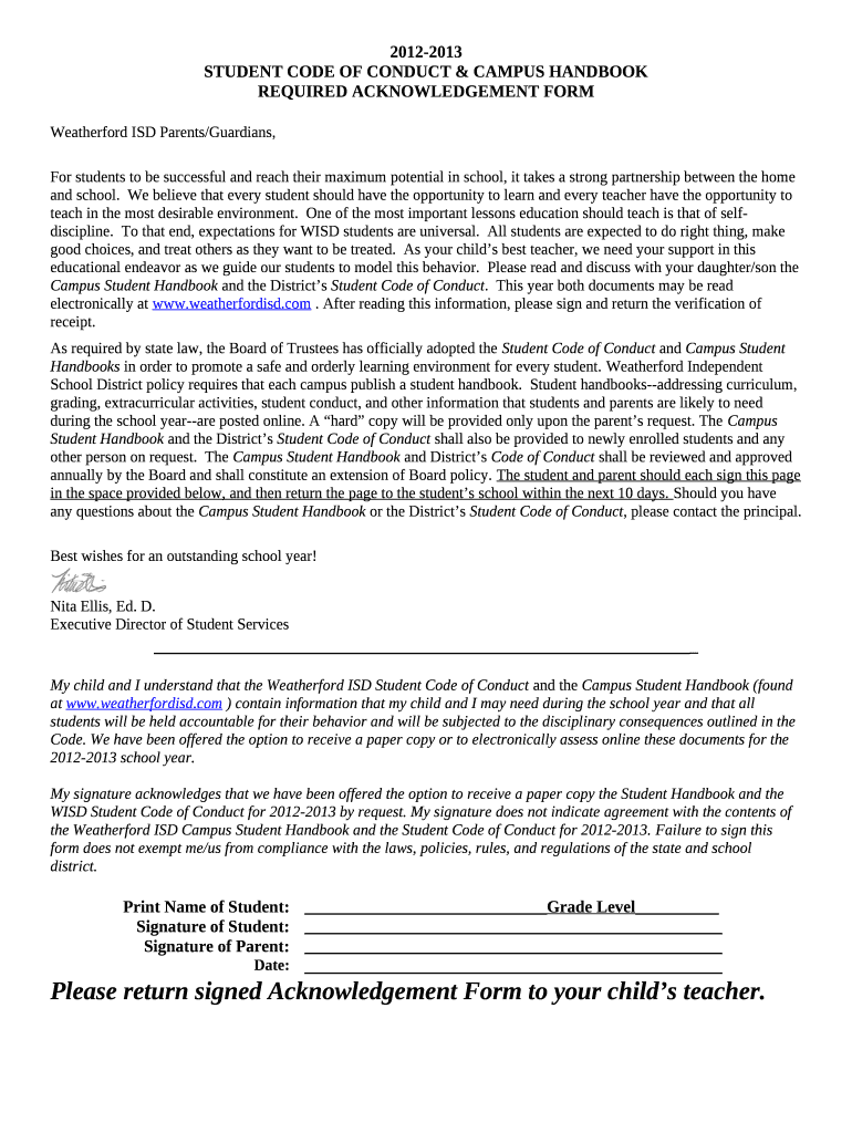 STUDENT CODE OF CONDUCT - Leander Independent School District Doc ...