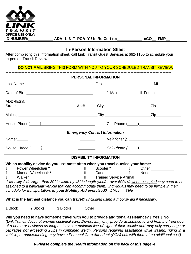 Transit Evaluation Ination Sheet Doc Template | pdfFiller