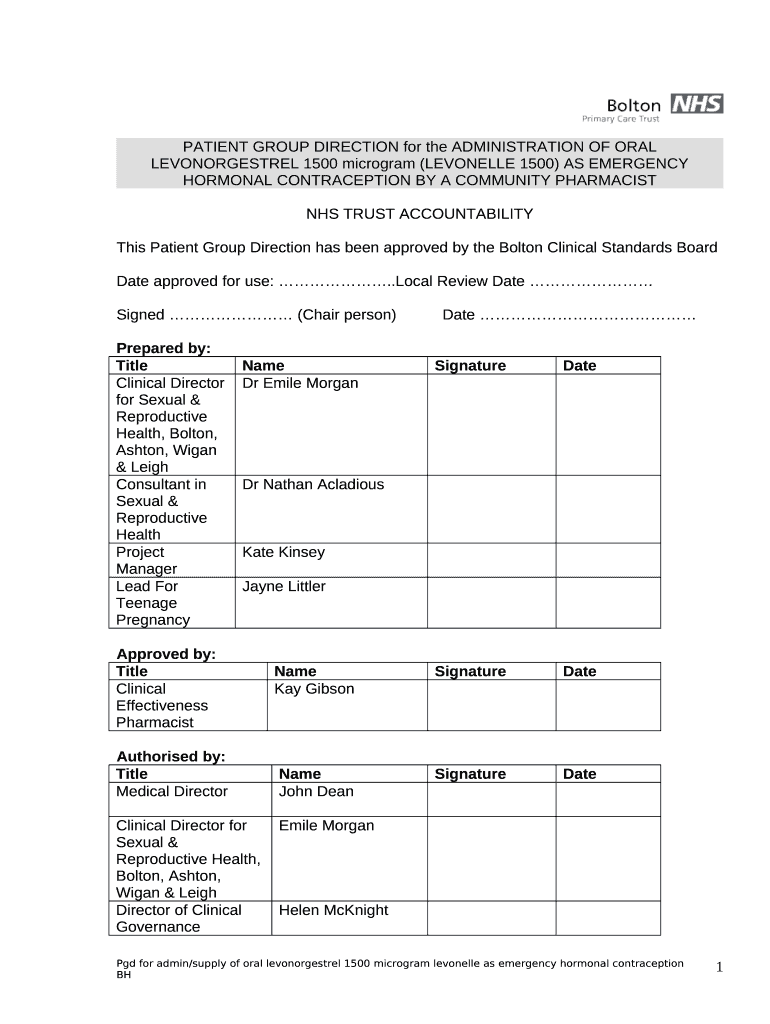 National Patient Group Direction for the Supply of ... Doc Template ...