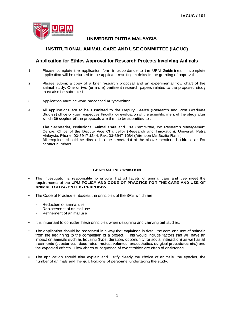 Institutional Animal Care and Use Committee (IACUC ... Doc Template ...
