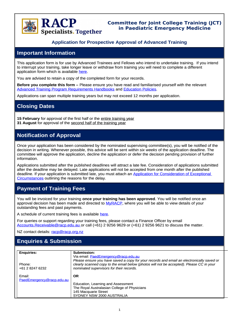 application - RACP Doc Template | pdfFiller