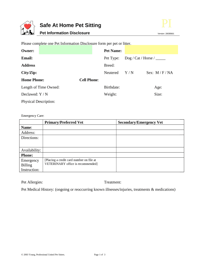 Veterinary Instructions & Release Agreement Doc Template | pdfFiller