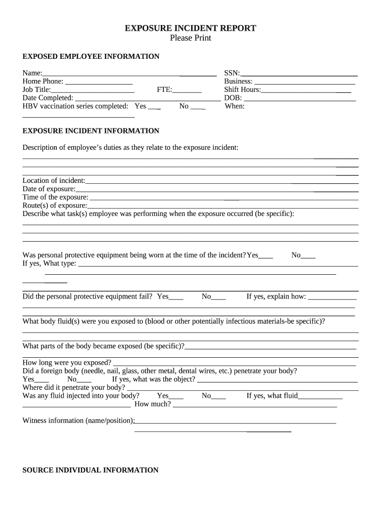 EXPOSED EMPLOYEE INATION Doc Template | pdfFiller