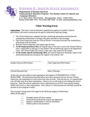 Speech-Language PathologyHuman Services and ... - SFA Doc Template ...