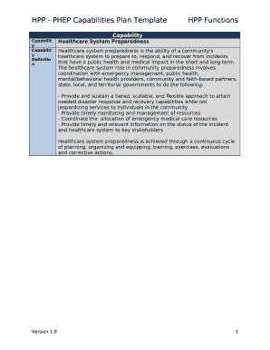 Capability HPP Doc Template | pdfFiller