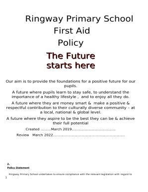 INSPECTION REPORT RINGWAY PRIMARY SCHOOL ... Doc Template | pdfFiller